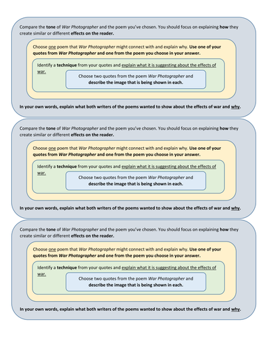 GCSE Comparative Poetry - Power and Conflict | Teaching Resources