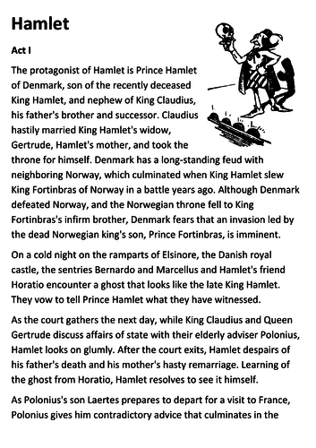 Hamlet Handout | Teaching Resources