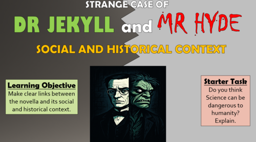 Dr Jekyll and Mr Hyde: Social and Historical Context! | Teaching Resources