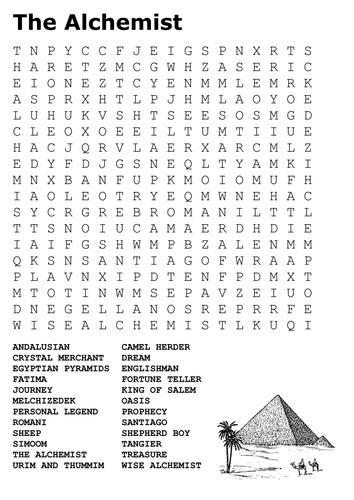 The Alchemist Word Search | Teaching Resources