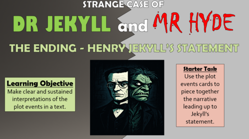 Dr Jekyll and Mr Hyde: Description of Mr Hyde! | Teaching Resources