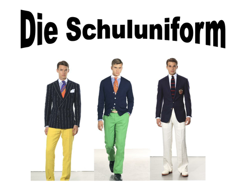 High school German resources: school uniform