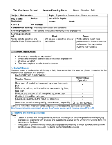 Outstanding lesson plans | Teaching Resources Outstanding lesson plans | Teaching Resources