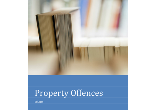 Property Offences (Theft, Robbery and Burglary) Booklet | Teaching ...