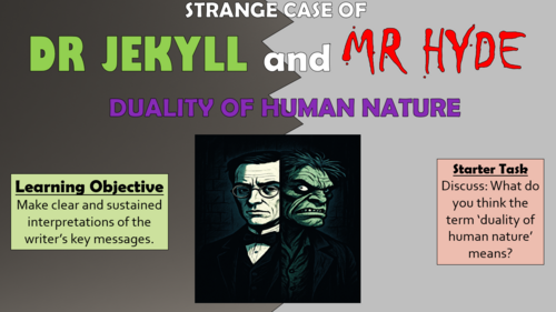 Dr Jekyll and Mr Hyde: Duality of Human Nature! | Teaching Resources