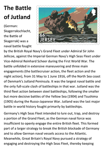 The Battle of Jutland Handout | Teaching Resources