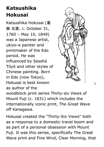 Katsushika Hokusai Handout | Teaching Resources