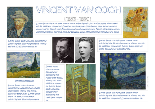 Vincent Van Gogh - Research Page | Teaching Resources