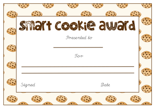 Smart cookie award | Teaching Resources