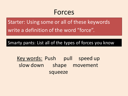 Introduction to Forces | Teaching Resources