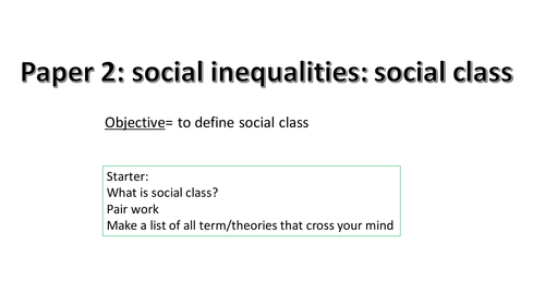 OCR New A LEVEL SOCIOLOGY- understanding social inequalities: Social ...