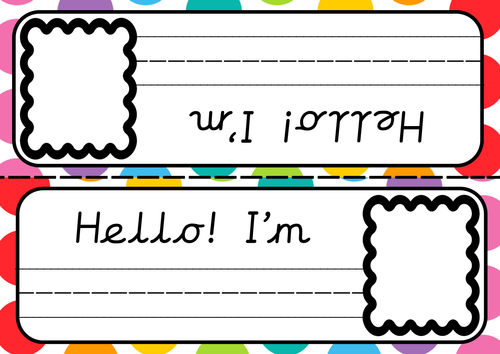 Back to School Name Tent - Rainbow Pop Theme | Teaching Resources