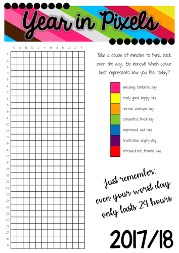 Year in Pixels Reflection Tools (with free yearly updates) by ...