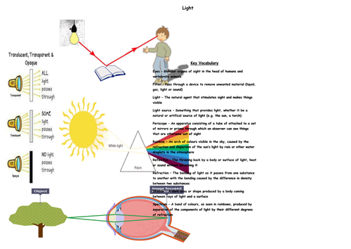 Light Knowledge Organiser (Year 6) | Teaching Resources