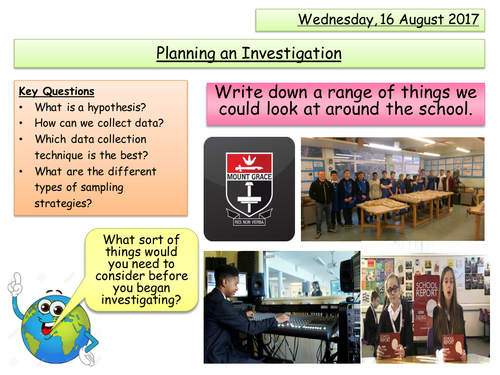 Planning an Investigation | Teaching Resources