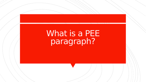 How (and why) to write a PEE paragraph | Teaching Resources