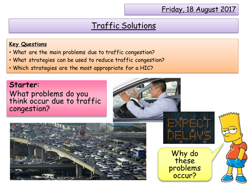 Traffic Congestion and Solutions | Teaching Resources Traffic Congestion and Solutions | Teaching Resources