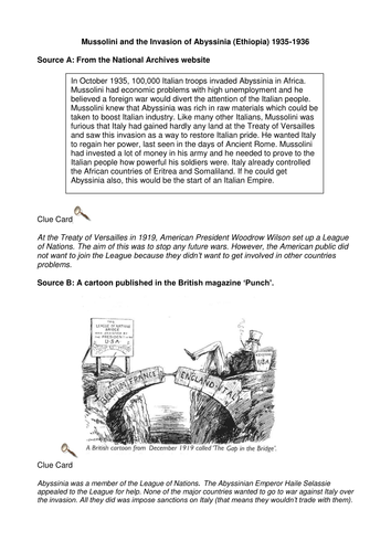 Lesson 10 - Rise of the Dictators - Invasion of Abyssinia | Teaching ...