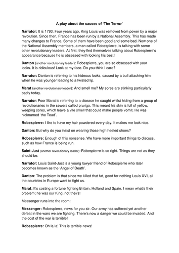 Lesson 10 - French Revolution and Napoleon - The Terror | Teaching ...