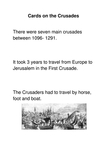 Lesson 5 - Islamic Civilisations and the Crusades | Teaching Resources