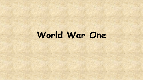 World War One Powerpoint Templates