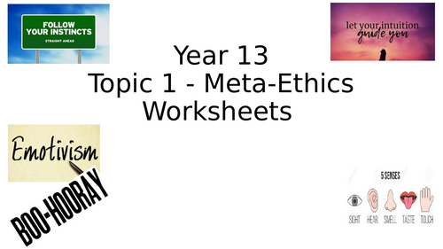 NEW OCR A2 META ETHICS 2016 ONWARDS | Teaching Resources
