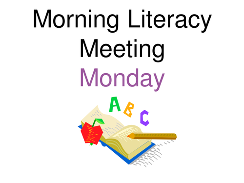 Morning Literacy Meeting | Teaching Resources