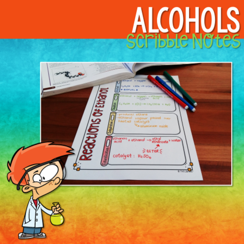 Alcohols Scribble Notes | Teaching Resources