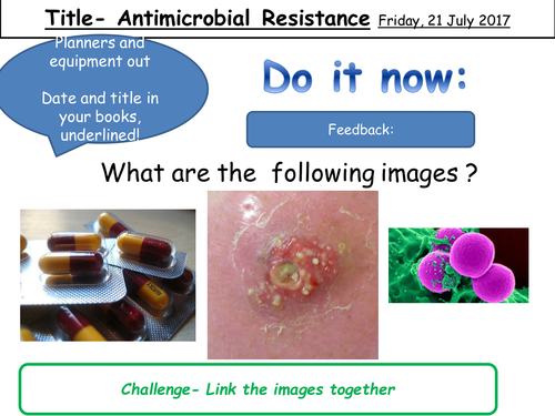 AQA Trilogy Biology Unit 7 Lesson 9 Antimicrobial Resistance | Teaching ...