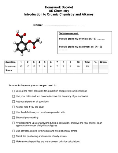AQA AS level Unit 3 Section 1 Introduction to Organic Chemistry Lesson ...
