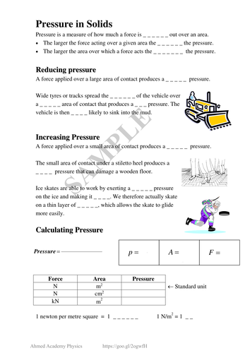 Pressure in Solids | Teaching Resources Pressure in Solids | Teaching Resources