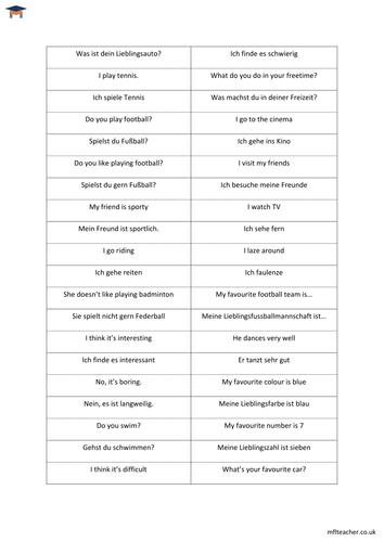 German - Free time questions & answers class dominoes | Teaching Resources