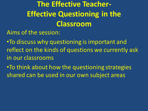 Effective Questioning- complete whole staff CPD powerpoint | Teaching ...