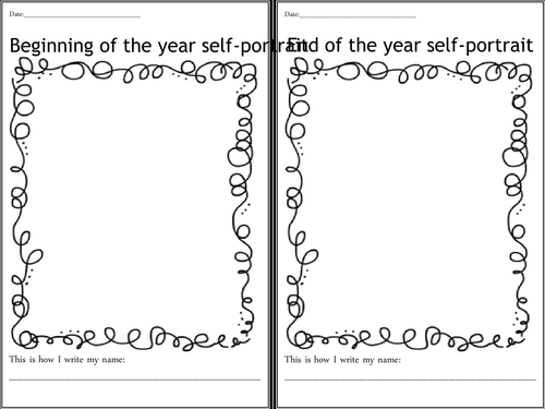 Self Portrait First Day Of School Worksheets Free Printable All About