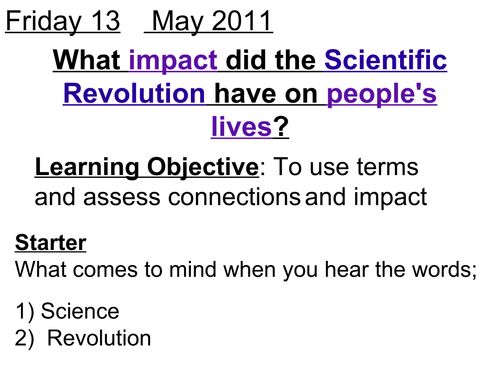 Scientific Revolution - Free Version (History and Science) | Teaching ...