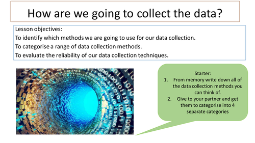 EDEXCEL A Level (2016) Independent Investigation - Collecting Data ...