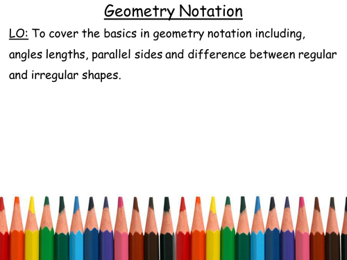 Geometry Notation | Teaching Resources