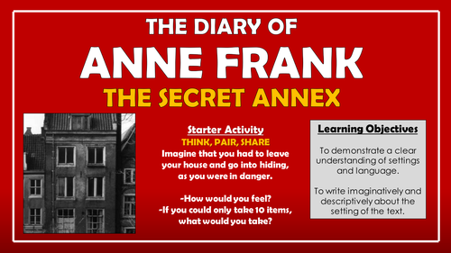 The Diary of Anne Frank - The Secret Annex | Teaching Resources