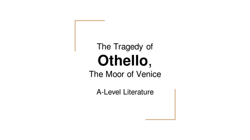 Othello - AQA A-Level Literature - Introduction to Course | Teaching ...