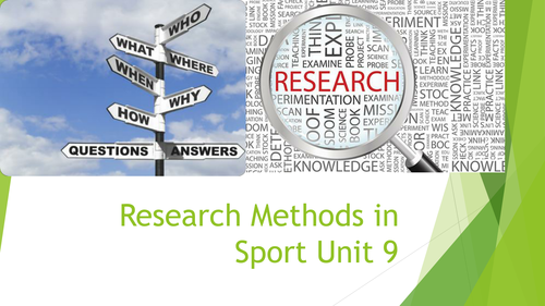 BTEC LEVEL 3 UNIT 9 Research Methods | Teaching Resources