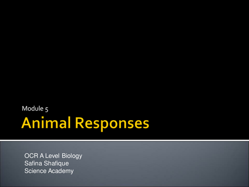 OCR Biology 2015 - Animal Responses | Teaching Resources