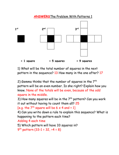 Problem solving with Patterns in maths | Teaching Resources Problem solving with Patterns in maths | Teaching Resources