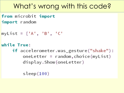 KS3 - MicroBit lesson 6/6, Feedback improvement & poster | Teaching ...