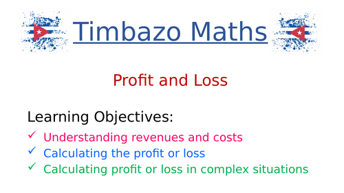 Profit and Loss | Teaching Resources