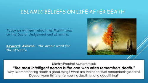 GCSE Islamic Beliefs - Life after Death Akhirah by sherriedocherty ...