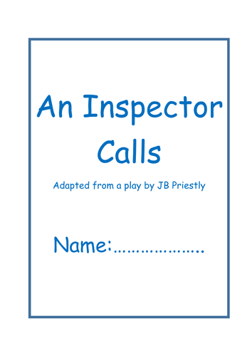 An Inspector Calls Sen Simplified Play Script Teaching Resources 