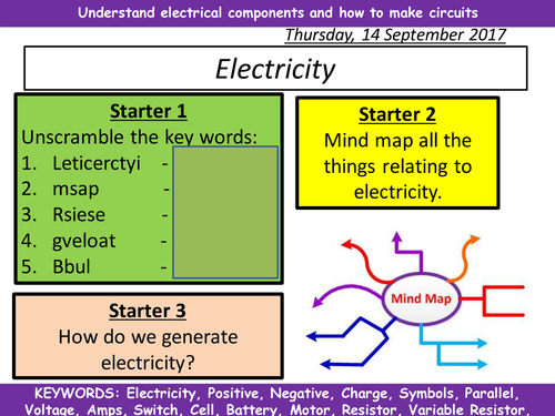 KS3 Electricity lesson | Teaching Resources