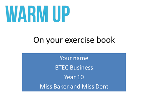 Level2 BTEC Unit 1 National Factors | Teaching Resources