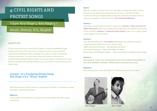 Civil rights and protest songs | Teaching Resources