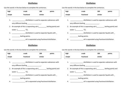 GCSE Chemistry - Separating Mixtures: Simple Distillation | Teaching ...